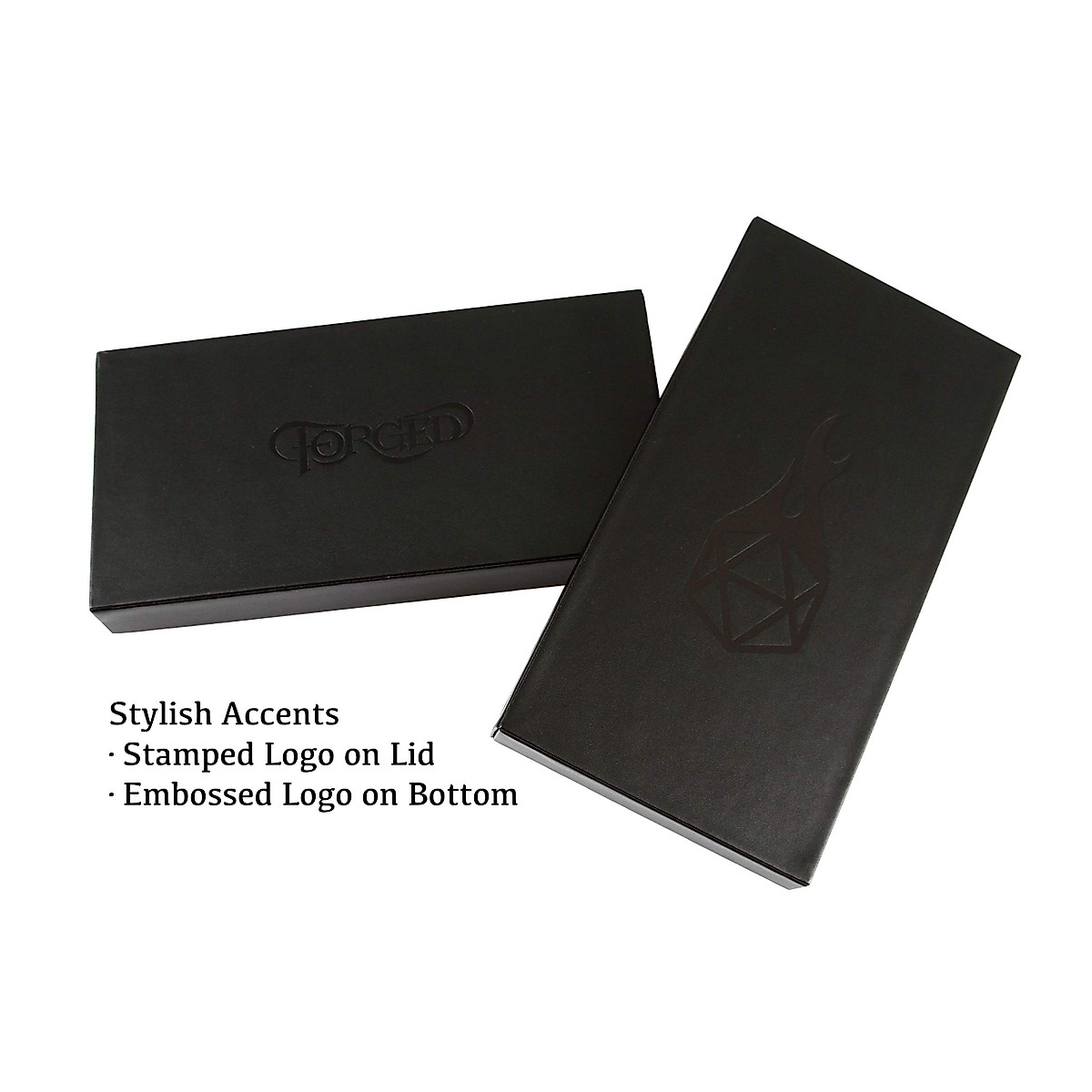 Forged Dice Co. Dice Battle Pit Dice Tray - 2 Dice Trays in 1 with Staging Area - Rolling Tray and Storage Compatible with Any Dice Game, D&D and RPG Gaming - Black