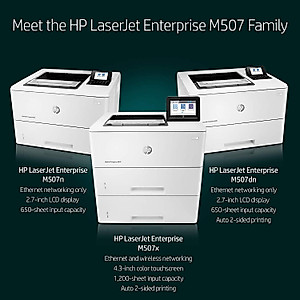 HP Laserjet Enterprise M507n with One-Year, Next-Business Day, Onsite Warranty (1PV86A) (Renewed)