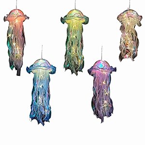 Jellyfish Hanging Decor,Party Decorations, Set of 5,Under The sea Party Decorations,Jellyfish Kit for Under The Sea Little Mermaid Party Decoration RPS-IND