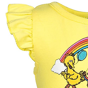 Sesame Street Bert and Ernie Big Bird Cookie Monster Infant Baby Girls Tulle Dress Yellow 12 Months