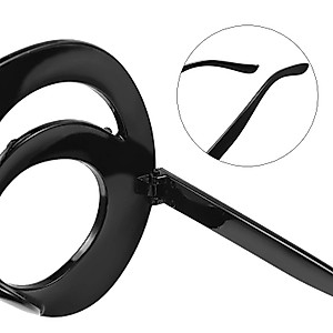 9 Pairs 60th Birthday Glasses Number 60 Crystal Frame Funny Costume Sunglasses Novelty Eyewear Celebration Decoration (Black)