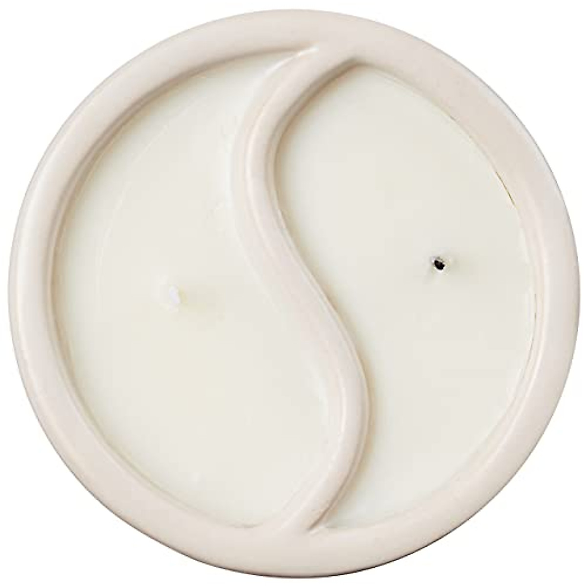Paddywax Candles YY1004Z Yin & Yang Collection Scented Candle, 11-Ounce, White - Black Salt | Teakwood
