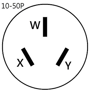 Parkworld Range/Stove/Oven Plug NEMA 10-50P to Welder 6-50R Welding Adapter Cord 50A 250V, 6 AWG (10FT)