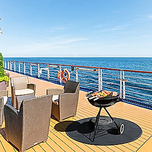 Fire Pit Mats for Under Fire Pit,Grill Mats for Outdoor Grill Deck Patio Protector,Flame Retardant & Heat Insulation BBQ Mat for Under BBQ,Fireproof Mat for Fire Pit(Size:36 * 36)