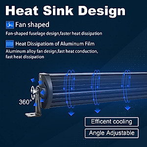 AUXTINGS 22 inch 120W Spot Flood Beam Led Light Bar 2X 4 inch 18W Spot LED Pods Fog Lights with 12V Wiring Harness Kit 2 Leads for Jeep Pickup Off Road Truck 4X4 ATV Boat Trailer,Waterproof