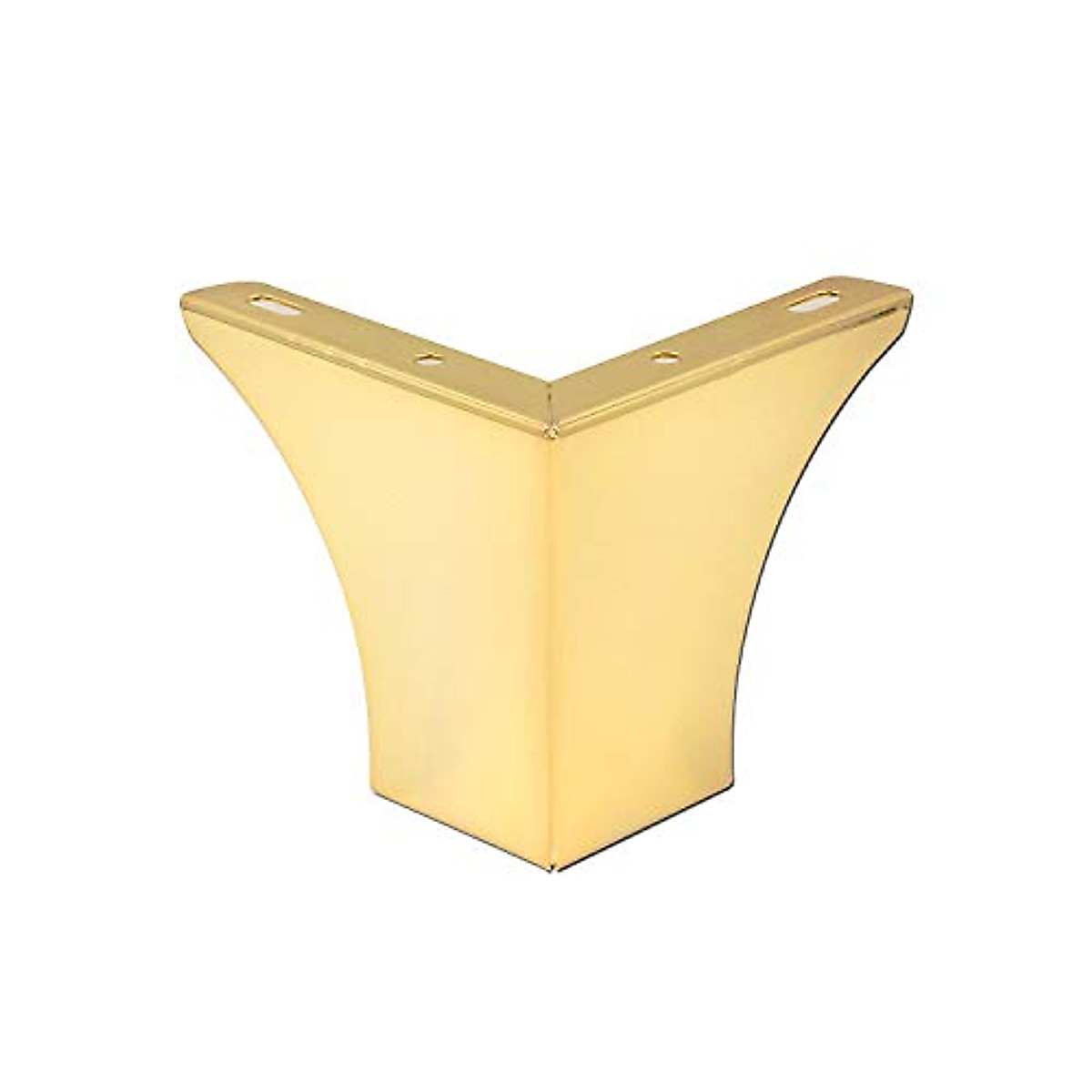 Geesatis Furniture Leg Accessories 4 pcs Furniture Legs 4 inch / 10 cm Height Metal Sofa Legs Replacement, Minimalist Design, for Sofa Coffee Table Cabinet TV Stand Feet, Gold, with Mounting Screws