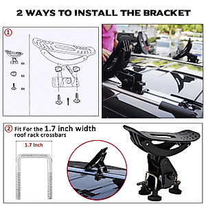 Alavente Kayak Saddles, Boat Canoe Carrier Tie Down Straps Surf Ski Roof Top Mounted on Car SUV Truck Crossbar, Universal Kayak & Canoe Car Racks