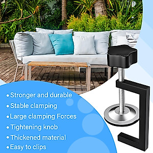 Yaocom 4 Pcs Adjustable Sectional Couch Connectors Outdoor Patio Furniture Clips Sectional Couch Clips Rattan Furniture Clamps Wicker Chair Fasteners, Connect Sectional Module Couch Patio Furniture