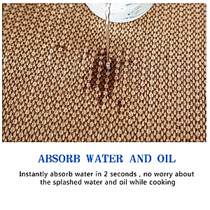 LUFEIJIASHI Small Kitchen Rugs and mats Non Skid Washable Kitchen Runner Rug Absorbent Farmhouse Style Kitchen Floor mats for in Front of Sink (Light Coffee, 20X32)