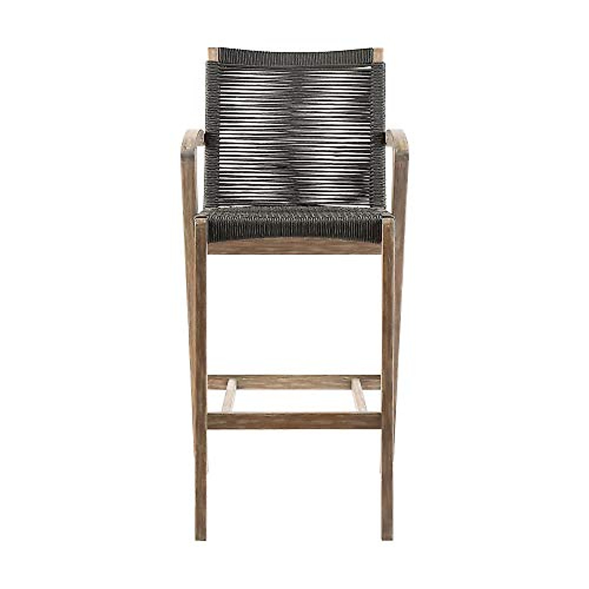 ARMEN LIVING LCBLBACH26 Brielle Outdoor Bar Stool, 26 inch Counter Height, Charcoal