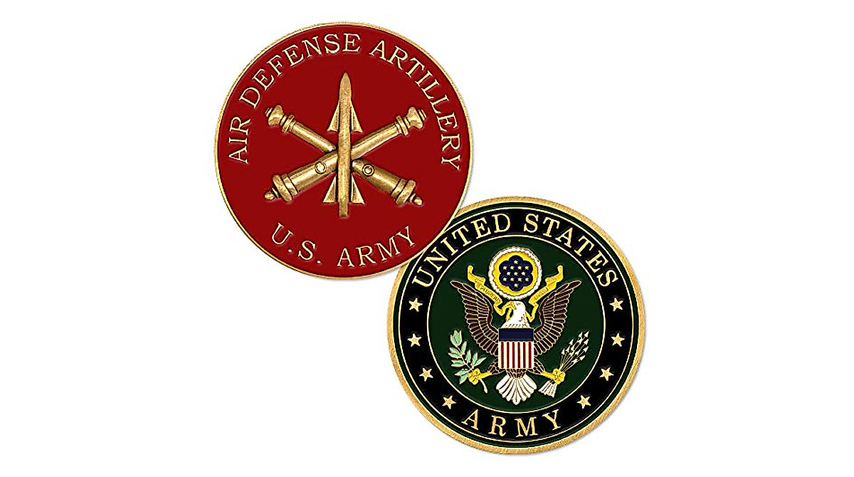 U.S. Army Air Defense Artillery Challenge Coin - Officially Licensed
