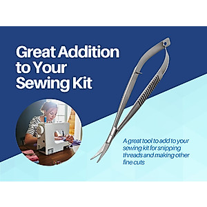 Castroviejo Scissors 5.5" CURVED stitch cutting embroidery spring action extra sharp ARTMAN brand BY WISE LINKERS USA