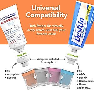 Eli & Ali Tush Swiper - Diaper Rash Cream & Butt Paste Applicator - Universal Fit for Most Diaper Creams | Mess-Free & Hygienic Alternative to Cream Spatula - Carry Less Baby Gear - Orange, 1 Pack