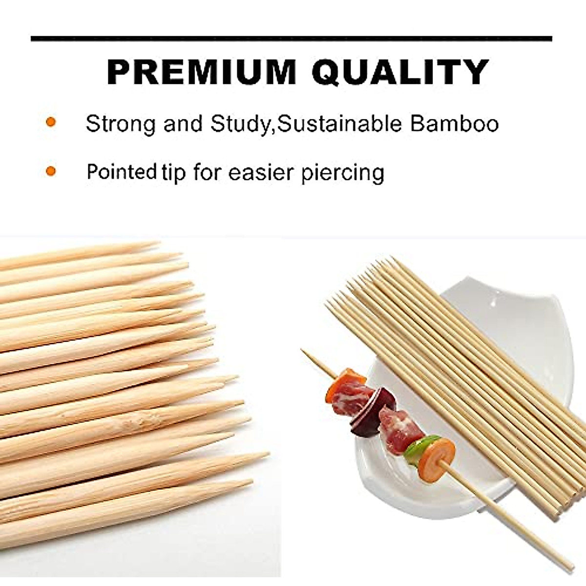 Gere Thick Candy Apple Sticks,120 Pack, 7 Inch 5mm,Caramel Apple Sticks, Bamboo Skewers for Corn Dog, Corn Cob, Kabob, Lollipop, Grill, Semi Point Food Caramel 120 pcs