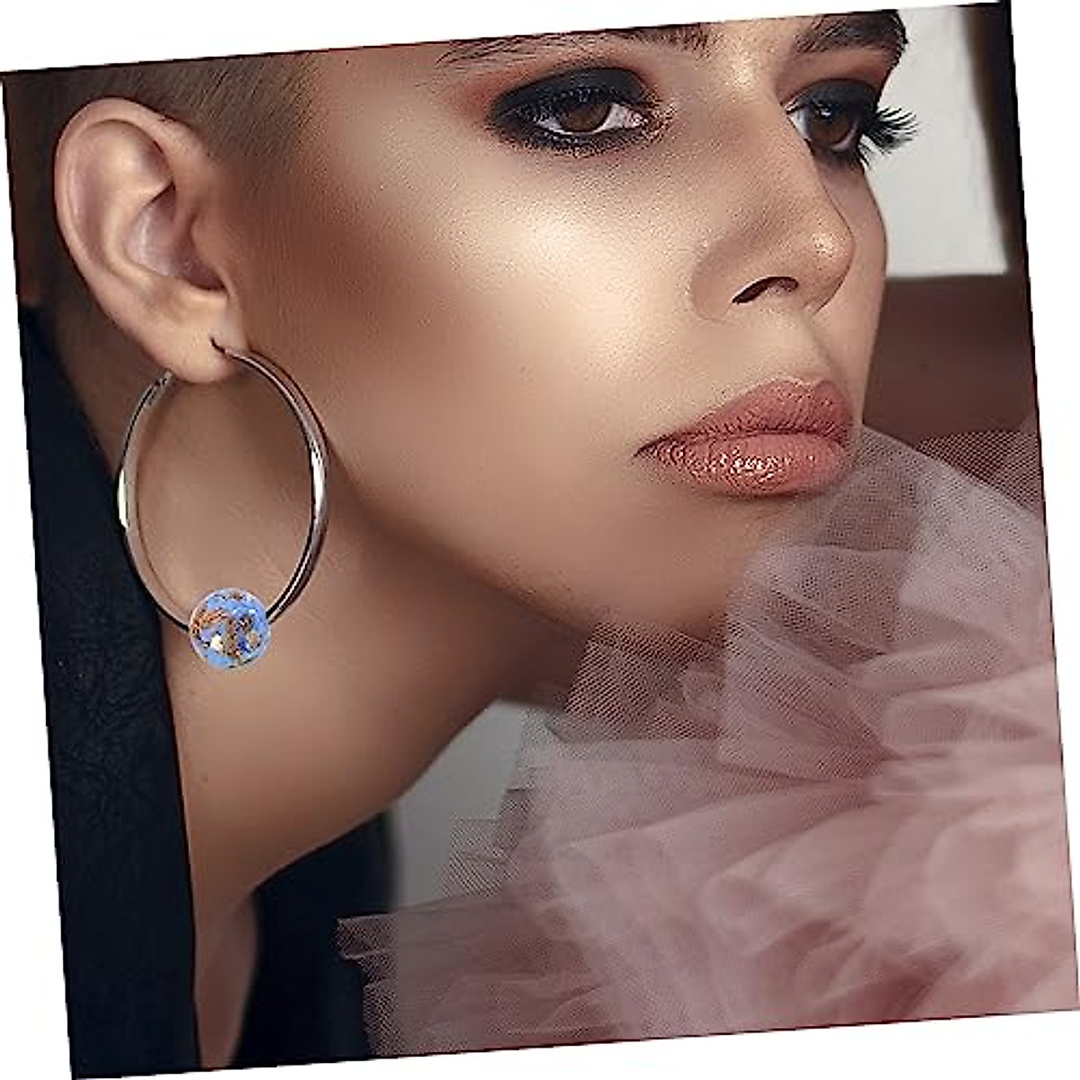 TEHAUX 40pcs Floral Glass Beads Jewelry Adult Craft Kits Choker Necklaces for Girls DIY Bead Charms Craft Making Loose Beads Glass Lampwork Beads Crystal Beads Loose Beads Materials