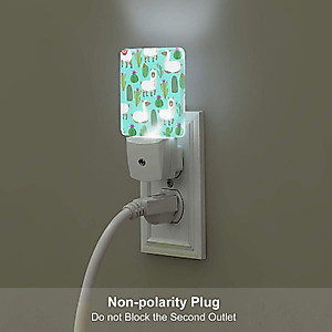 Cute Llama Baby Night Light Dusk to Dawn Smart Sensor,White Led Nightlight for Bedroom,Bathroom,Kitchen,Hallway,Stairs,Energy Efficient,Decor Desk Lamp