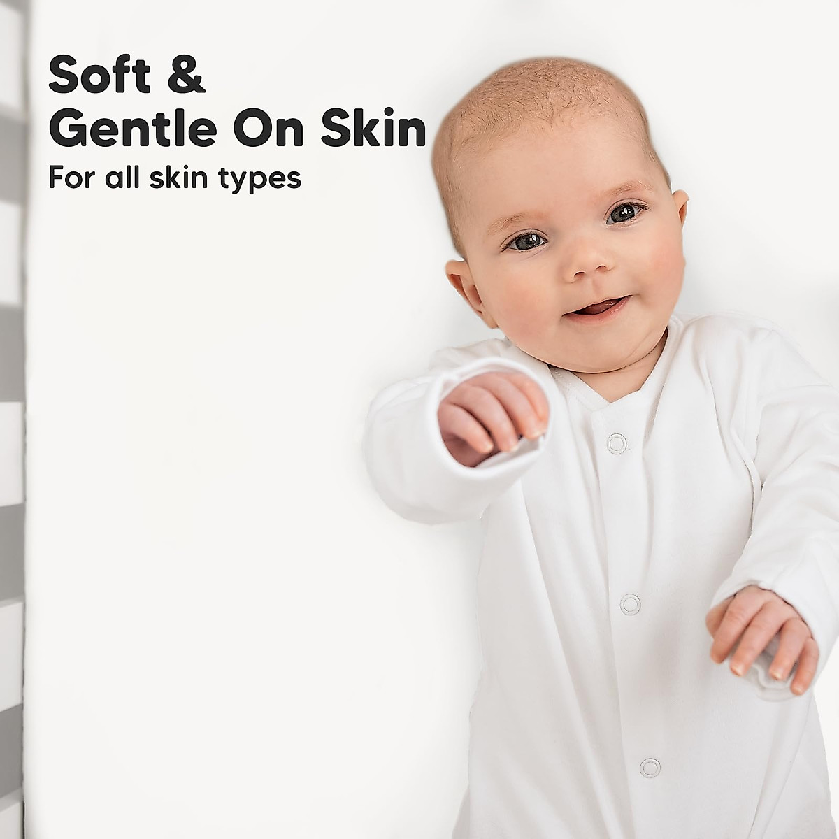 2-Pack Crib Sheets for Boys, Girls - Viscose Derived from Bamboo Fitted Crib Sheet, Baby Crib Sheets Neutral, Crib Mattress Sheet, Toddler Bed Sheets, Baby Sheets for Crib Fitted Sheets (Soft White)