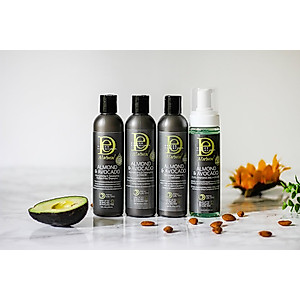 Design Essentials Natural Almond & Avocado Quick Curls Box Exclusive, All-In-One Wash Day Routine, for Super Moisturized, Frizz-Free, Defined Curls - Women, Men, and Kids,4pc set