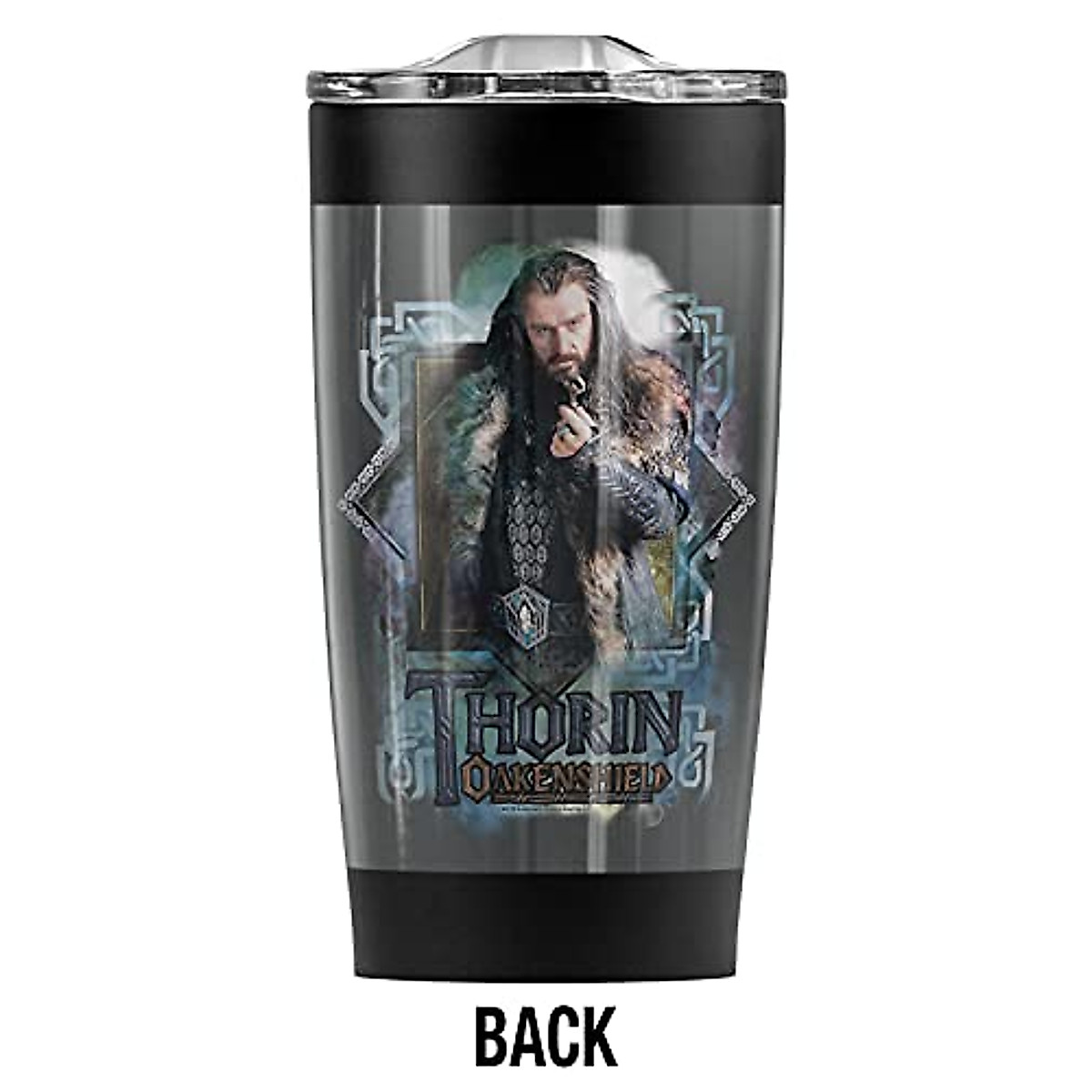 Logovision The Hobbit Thorin Oakenshield Key Stainless Steel Tumbler 20 oz Coffee Travel Mug/Cup, Vacuum Insulated & Double Wall with Leakproof Sliding Lid | Great for Hot Drinks and Cold Beverages