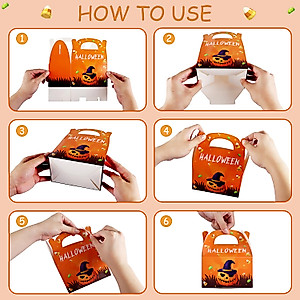 SPERPAND 36Pcs Halloween Treat Boxes, Small Gift Boxes - Cardboard Cookie Candy Boxes for Halloween Party Favors(3.6"x6"x7")