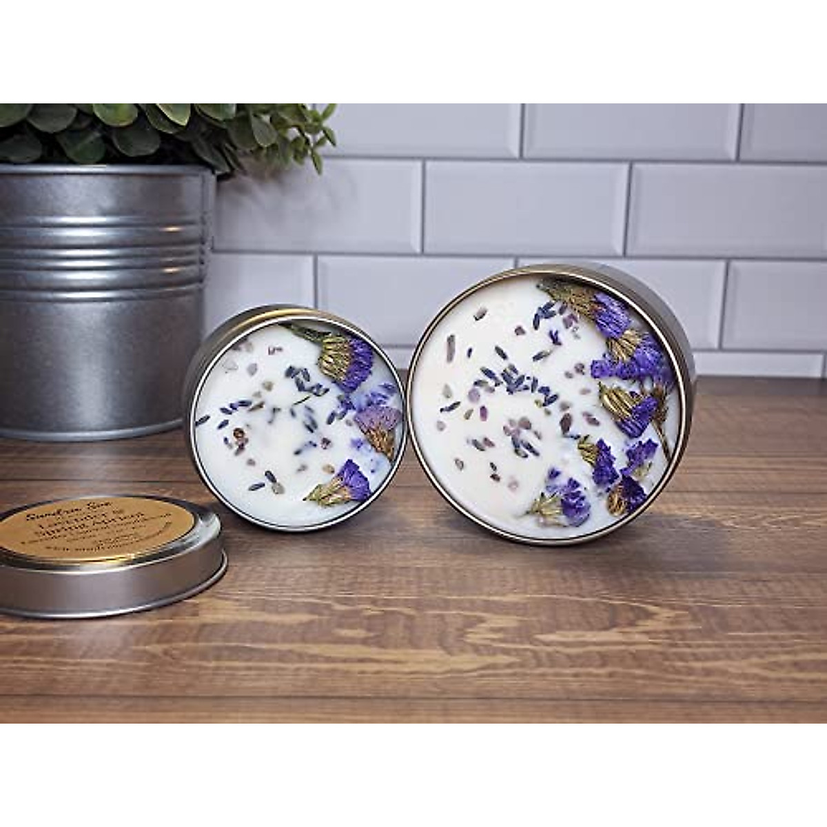 Sandra Sue Creations | Wickless Candle | All Natural | Highly Fragrant | 4oz and 8oz (White Tea & Sage, 4 oz)