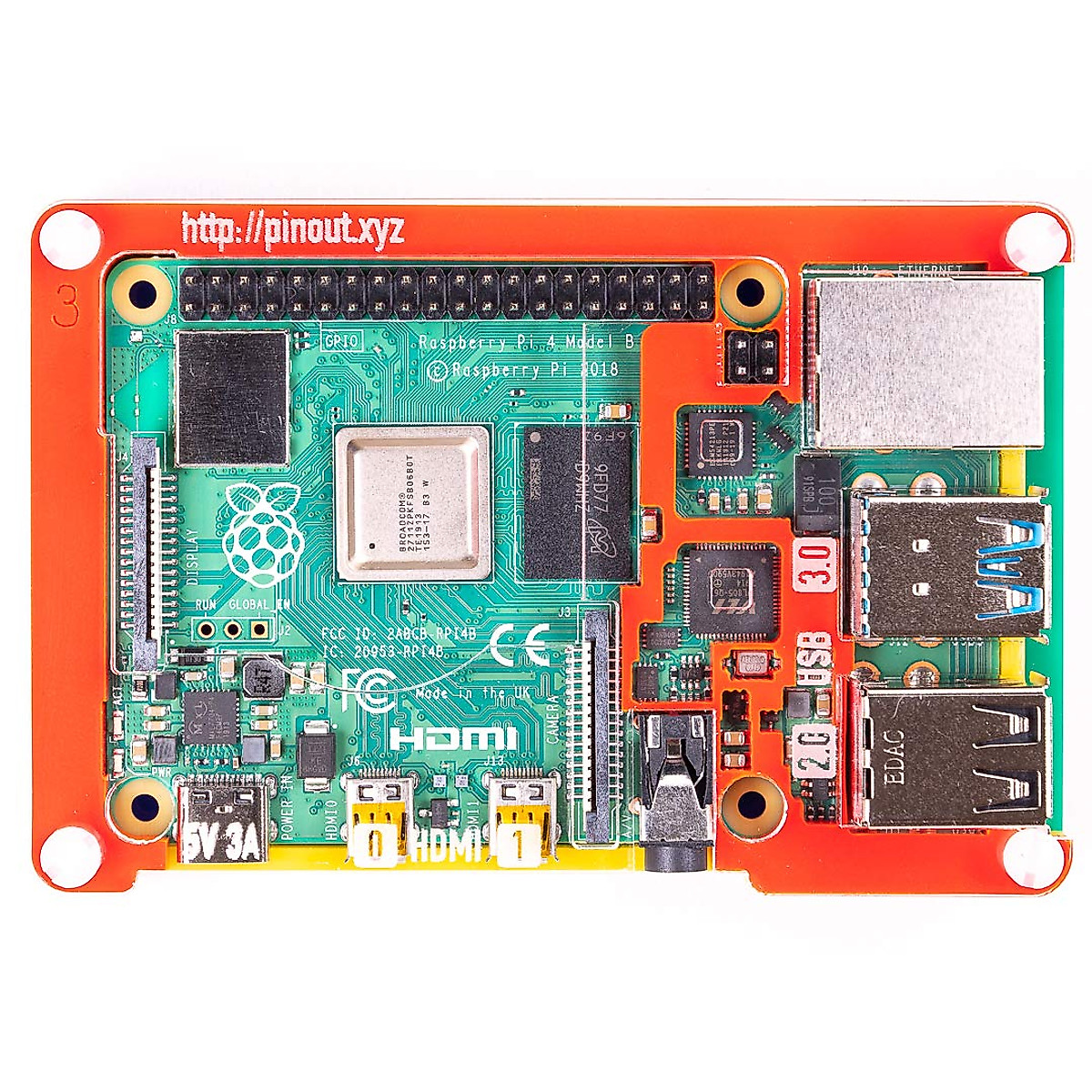 Pibow Coupé 4 (Raspberry Pi 4 only) Red