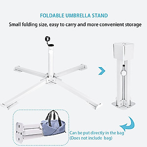 MILIMOLI Portable Foldable Beach Umbrella Stand - Outdoor Sunshade Anchor - Adjustable Patio Umbrella Base Holder - Rust Free Umbrella Base - Tempered Iron Patio Umbrella Stand
