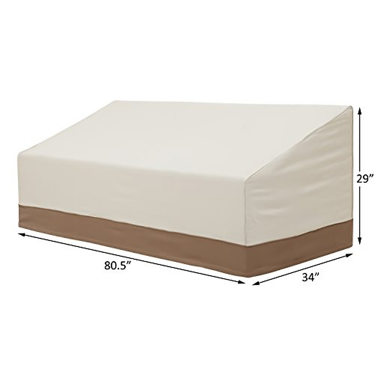 Finnhomy Outdoor 3-Seater Patio Sofa Cover & Bench Seat Cover Large Waterproof Durable Heavy Duty Outdoor Furniture Cover, 80.5” x 34” x 29”