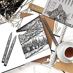 PANDAFLY Black Micro-Pen Fineliner Ink Pens - Precision Multiliner Pens Micro Fine Point Drawing Pens for Sketching, Anime, Manga, Artist Illustration, Bullet Journaling, Scrapbooking