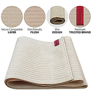 ORTONYX 10.25" Abdominal Binder for Men and Women/Postpartum Post-operative Post-surgery Wrap/Abdomen Navel Umbilical Hernia Support Belt / 524010 Beige S/M