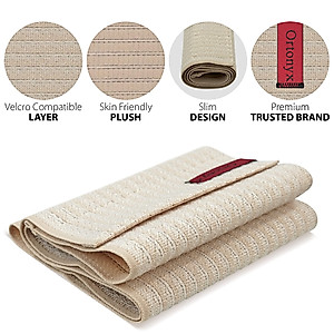 ORTONYX 6.25" Abdominal Binder for Men and Women/Postpartum Post-operative Post-surgery Wrap/Abdomen Navel Umbilical Hernia Support Belt / 524006 Beige S/M