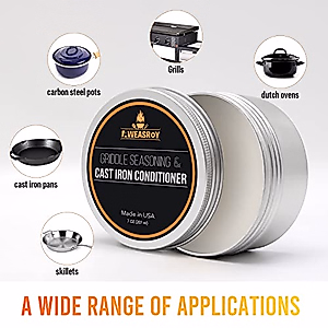 AWEASROY Griddle Seasoning for Blackstone and Cast Iron and Carbon Steel Seasoning, Maintain a Cleaner Non-Stick Skillet, 7 Ounce