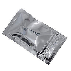 200Pcs 7x13cm Clear Zip Lock Storage Bags Translucent Ziplock Aluminum Foil Bags Self Seal Food Grade Mylar Plastic Zipper Bag (2.75''x5.1'')