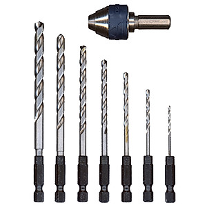 Bosch CC2110 Clic-Change 8 Piece Twist Drill Bit Assortment with Clic-Change Chuck