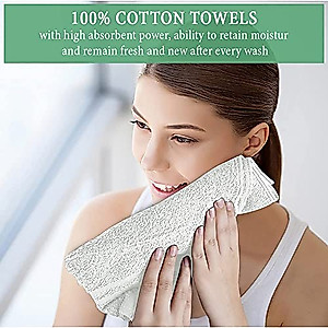 TOALLA 100% Cotton Salon Towel Set of 24|400 GSM|Soft Hand Towel|Bulk Hand Towel|Cotton Salon Towel|Ideal for Spa Gym Bathroom Hotel|Absorbent||Not Bleach Proof|Quick Dry|Hand Towel 16 x 27 in|White