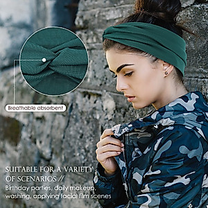 Panleding 12 Pcs Stretchy Headbands for Women, Absorbed Sport Headband Soft Twist Knotted Headbands for Daily Life Yoga Workout