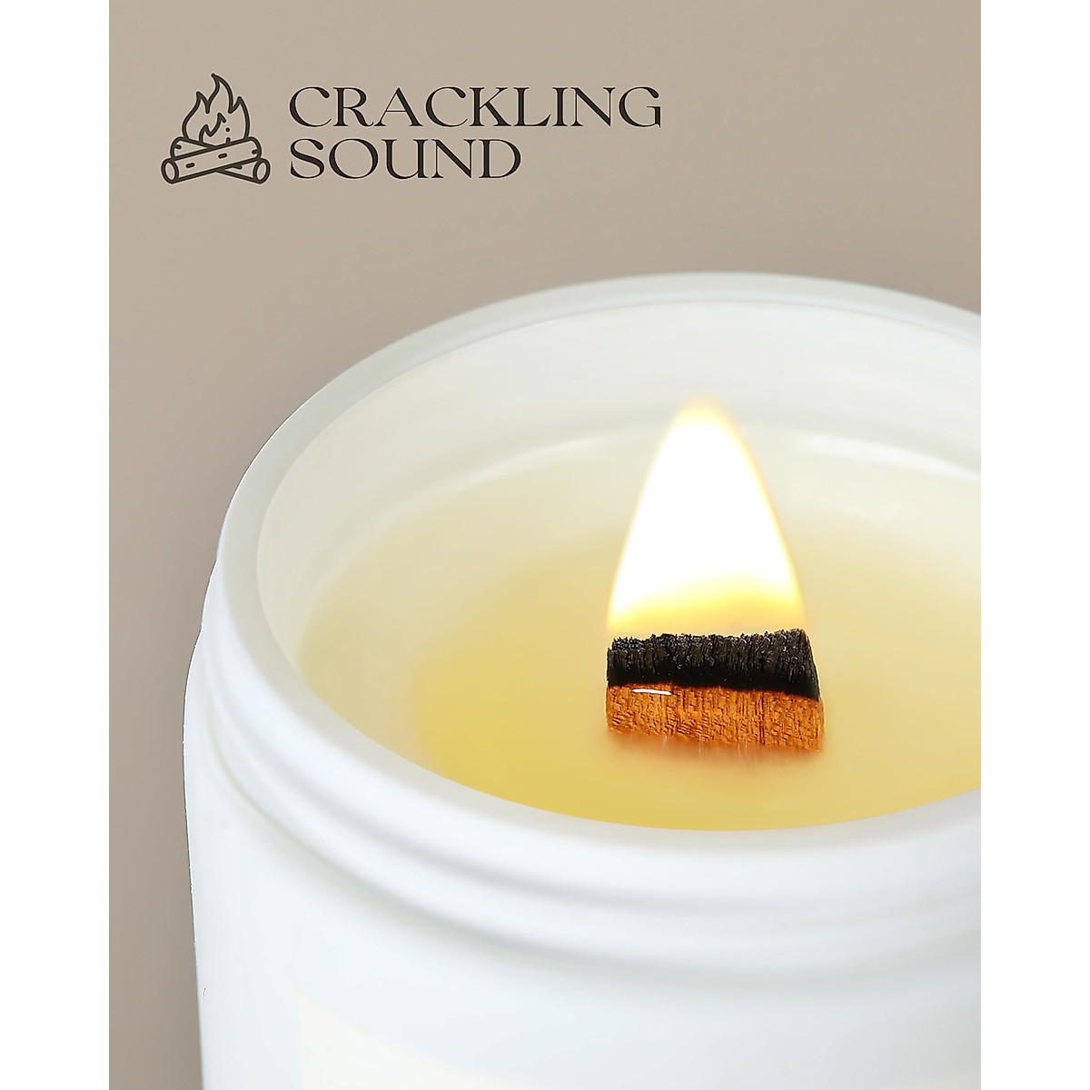 AOOVOO Spiced Pumpkin Candle - Pumpkin Candle, Wood Wick Candles, Fall Candles, Scented Candles, Scented Candles, Soy Candle, 9oz