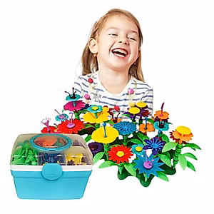 BOTARO Flower Garden Building Toys STEM Educational Toys for Girls, Flower Pretend Gardening Gift for Birthday Chrismas New Year (120PCS)