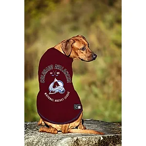 Pets First NHL Colorado Avalanche Tee Shirt for Dogs & Cats, Small. - are You a Hockey Fan? Let Your Pet be an NHL Fan Too!
