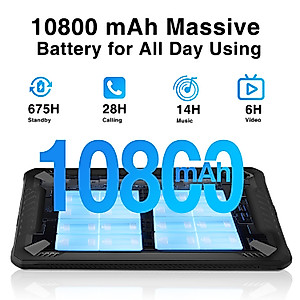 DOOGEE R10 Android 13 Tablet, 10.36 inch 2K Display Rugged Tablet,10800mAh,128GB/2TB Expandable, Octa Core Gaming Tablet, Helio G99, High-Res Quad Speakers,20MP Camera Tablets, Bluetooth, OTG/WiF6