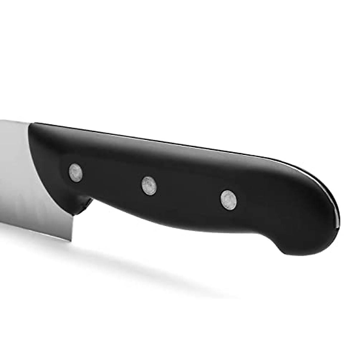 ARCOS Santoku Knife 7 Inch Nitrum Stainless Steel. Japanese Kitchen Knife for Fish, Meat and Vegetables. Ergonomic Polyoxymethylene POM Handle and 170 mm blade. Multi-use. Series Maitre. Color Black