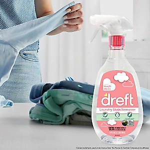 Dreft Stain Remover for Baby Clothes, Fragrance Free and Hypoallergenic Baby Stain Remover Spray Plus Travel Size Stain Treater Pen, 24 Fl Oz ( Pack of 2 + Stain Pen)
