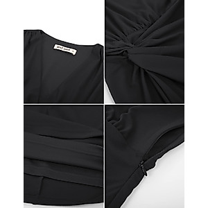 GRACE KARIN Formal Dresses for Women Wedding Guest Summer Sleeveless T Shirt Dress Black L