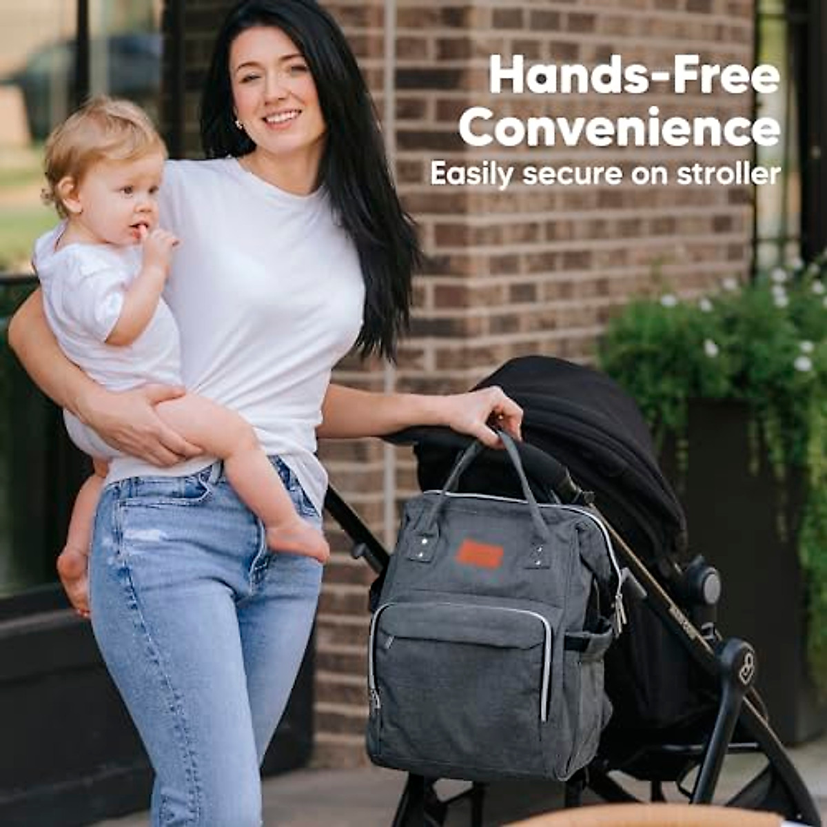 KeaBabies Baby Diaper Bag Backpack - Baby Bag for Boys,Girls, Waterproof Multi Function Baby Backpack, Large Diaper Bags for Baby Girl, Baby Boy, Travel Diaper Bag with Changing Pad (Mystic Gray)