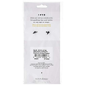 Petunia Pickle Bottom Safety Pin Keychain - Antique Copper