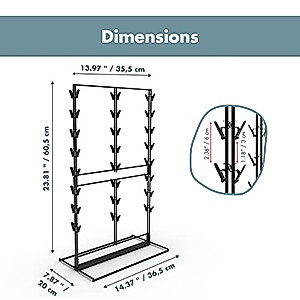 DS THE DISPLAY STORE Candy Display Rack, Black 3-Row 48 Clips Countertop Snack Cart, Portable Retail Potato Chip Bag Holder, Sweets Organizer Stand for Party