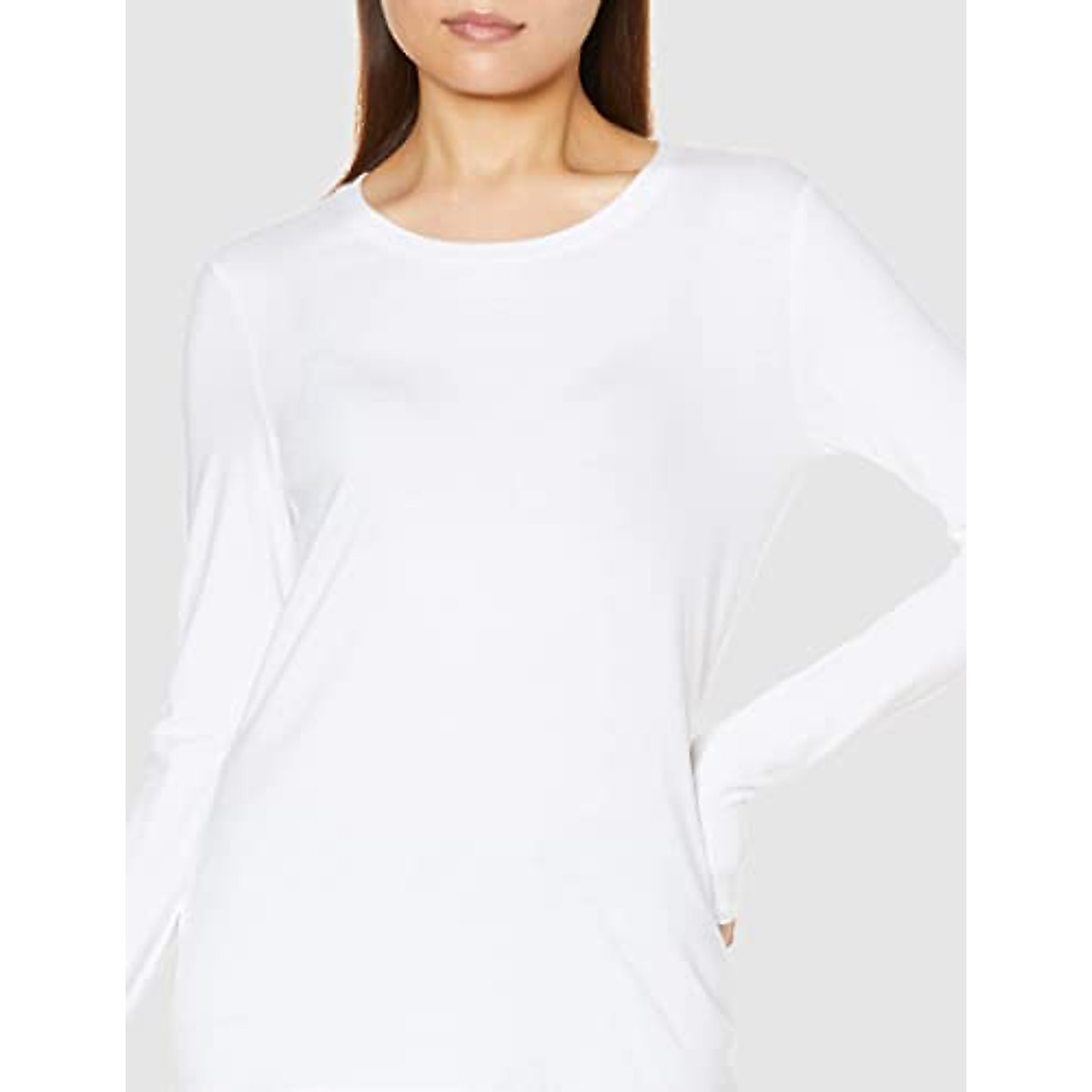 Amazon Essentials Women's Classic-Fit Long-Sleeve Crewneck T-Shirt (Available in Plus Size), White, X-Large