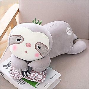 ARELUX 22in Stuffed Sloth Plush Animal Pillow,Soft Koala Plushie Hugging Pillow Doll Toy Accompany Plush for Friends Family Birthday,Suit for Sofa Chair Bed