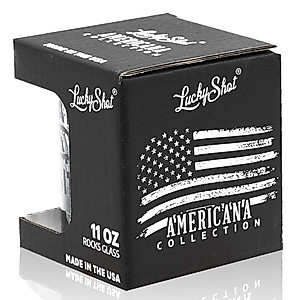 Lucky Shot - Home Insured by Smith & Wesson Whiskey Glass | American US Patriotic Gift | Perfect Decoration Gifts for Home Office & Outdoor | Smith & Wesson Glasses (11 oz)