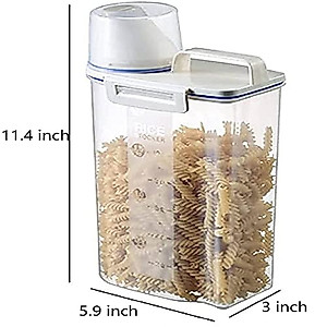 MBETA Cereal Container Storage Bucket,Household Food Container Cereal Storage Box With Airtight Design Measuring Cup Pouring Spout,For Oatmeal,Cereal,Muesli,Noodles,Flour Storage.